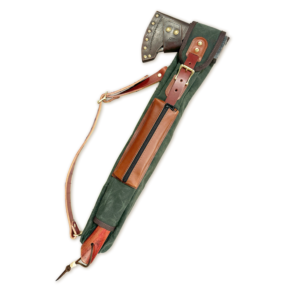 Saw Axe Sling Carrier Waxed Canvas | Meandering Maker Outdoor